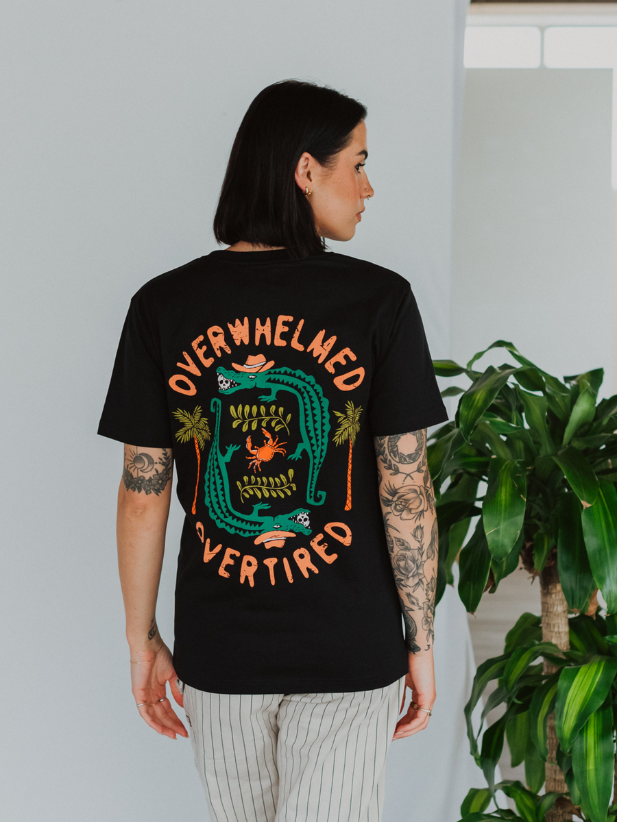 Overwhelmed & Overtired T-Shirt | Octopied Mind – Octopied Mind Inc.